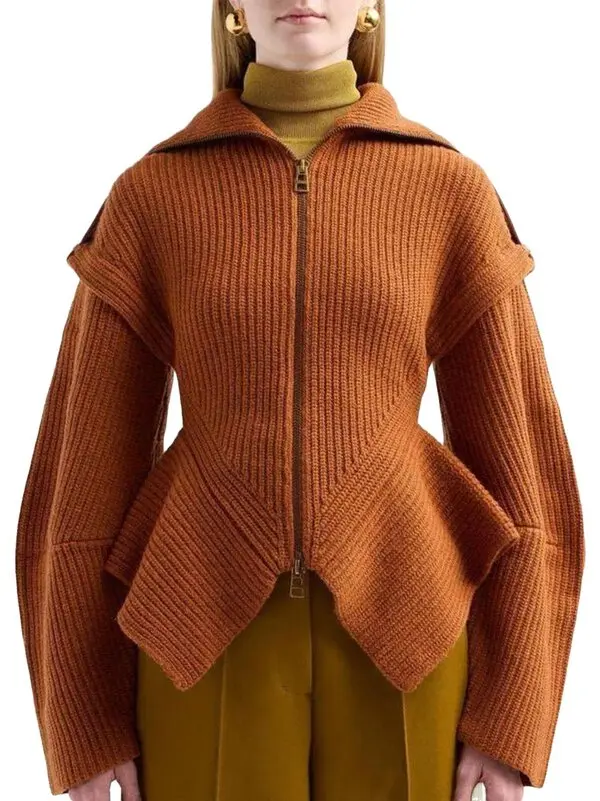 Zimmermann Valiant Utility Wool-blend Cardigan - Rust