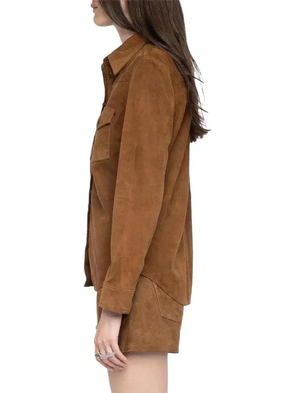 Zadig&Voltaire Thelma Suede Shirt - Daim