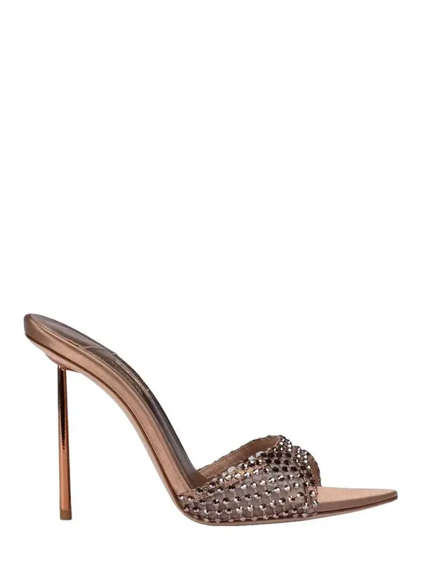 LE SILLA Gilda Crystal-embellished Sandals - Metallic