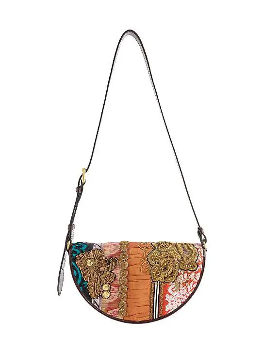Dries Van Noten Embroidered Cotton Crossbody Bag - Multi