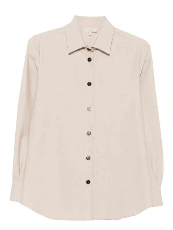 Antonelli Firenze Long-sleeve Shirt With Snap Closures - Light Gray