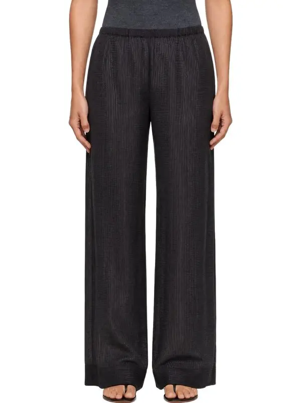 ST. AGNI Elastic-waist Trousers - Iron-gray