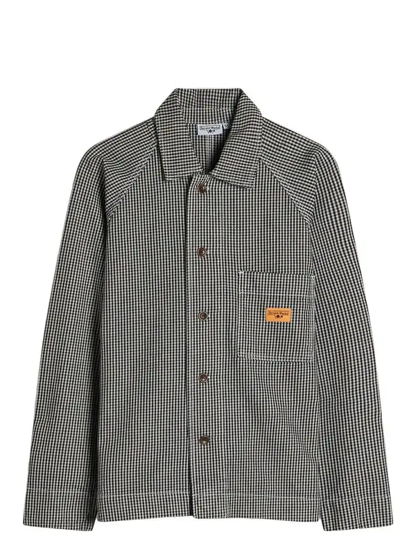 SERVICE WORKS House Gingham Foh Overshirt - Black