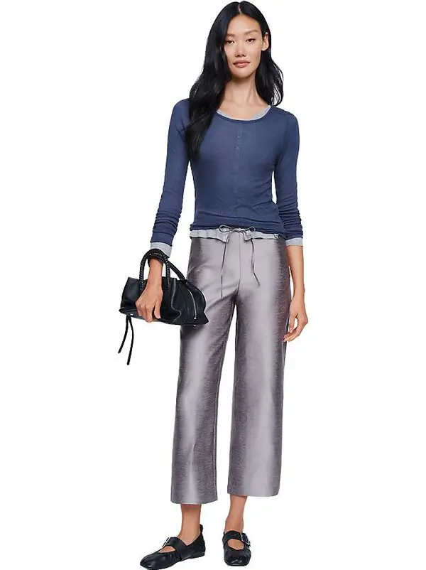 REFORMATION Ola Cropped Pants - Grey
