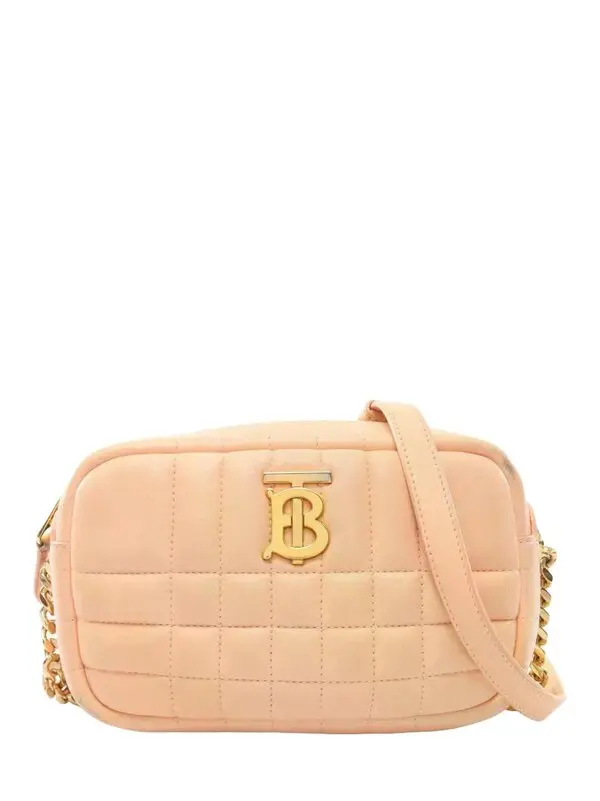 Burberry 2018-2023 Mini Quilted Lambskin Lola Camera Bag Crossbody Bag - Pink