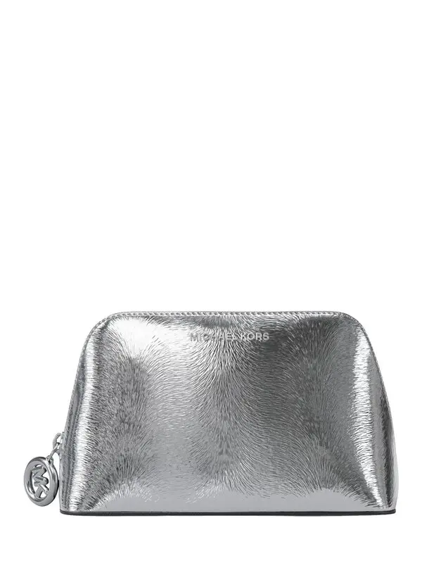 Michael Kors Michael Jet Set Medium Travel Pouch With Charm - Silver