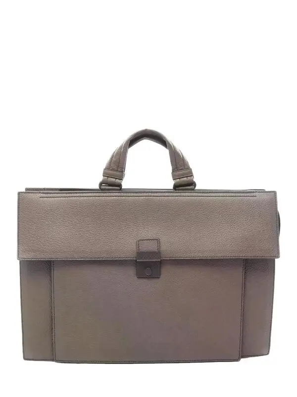 Bottega Veneta 2000-2026 Leather Briefcase Business Bag - Grey
