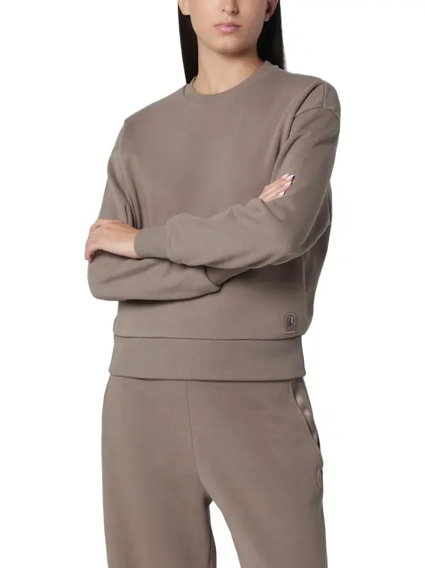 PARAJUMPERS Slate Mud Cotton Crew-neck Sweatshirt - Brown