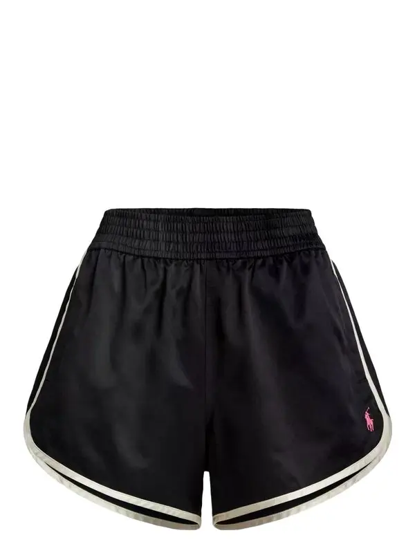 Polo Ralph Lauren Pink Poney Elasticated-trimmed Shorts - Black