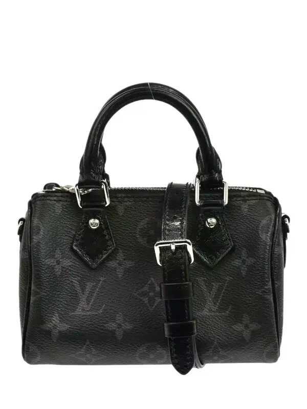 LOUIS VUITTON 2025 Monogram Eclipse Speedy Tote Bag - Black