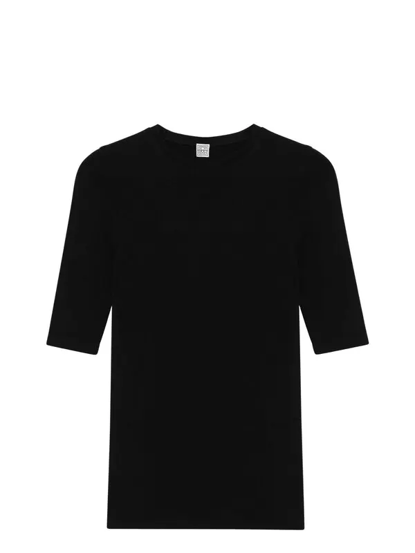 TOTEME Compact Jersey Top - Black
