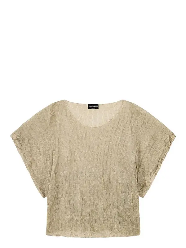 Emporio Armani Textured Knit Top - Biscuit