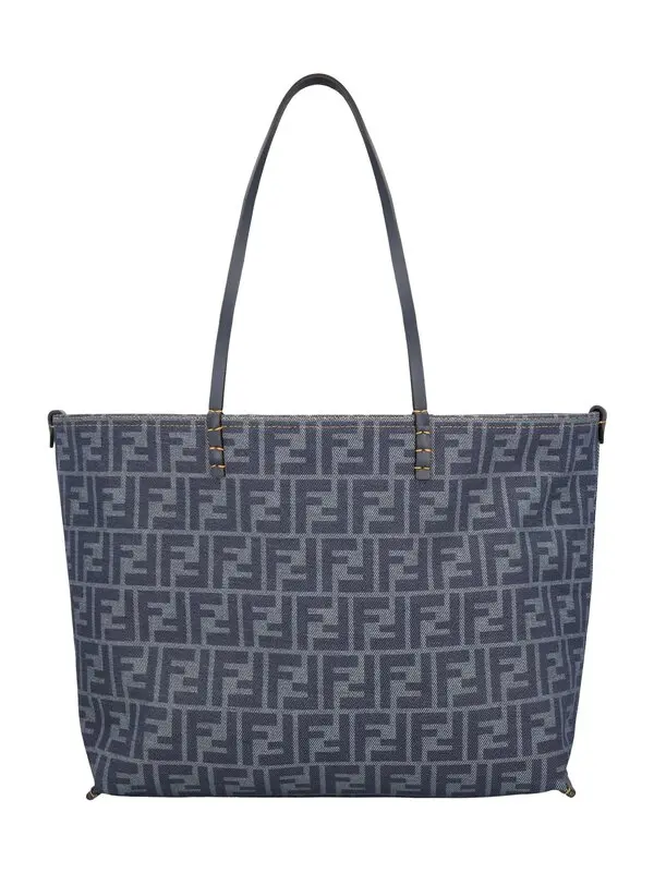 Fendi Reversible Mini Handbag With Removable Zip Pocket And Gold-tone Hardware - Blu