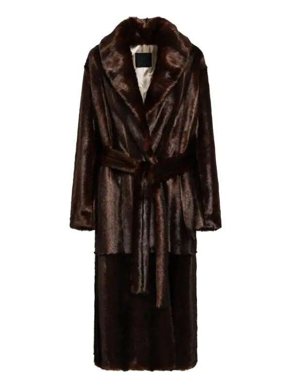 BB COUTURE Beth Belted Coat - Brown