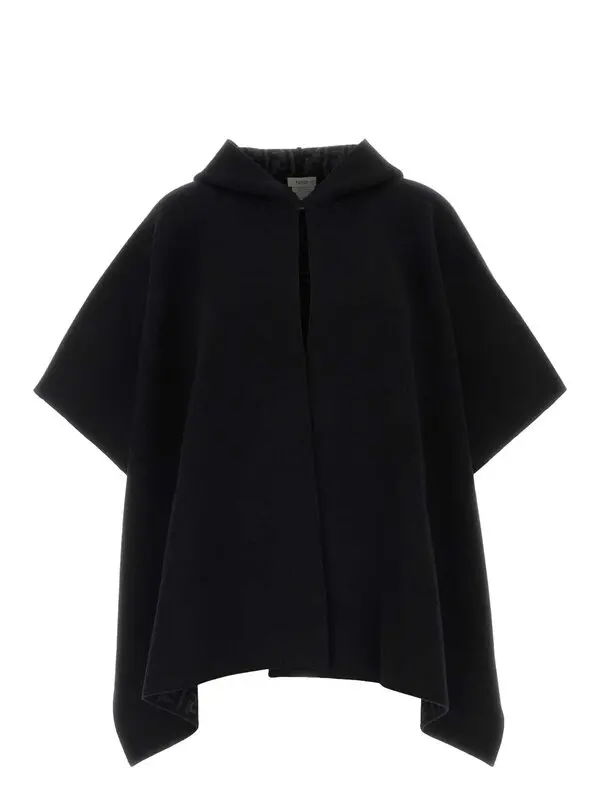 Fendi Stretch Cashmere Blend Cape - Black