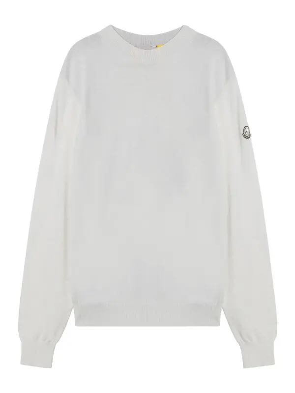 MONCLER X MERCEDES-BENZ BY NIGO White Logo-print Jumper - Grey