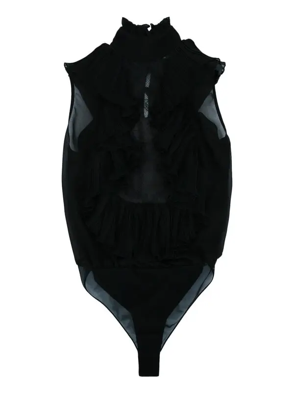 Elisabetta Franchi Sleeveless Tailored Shirt With Statement Detail - Nero