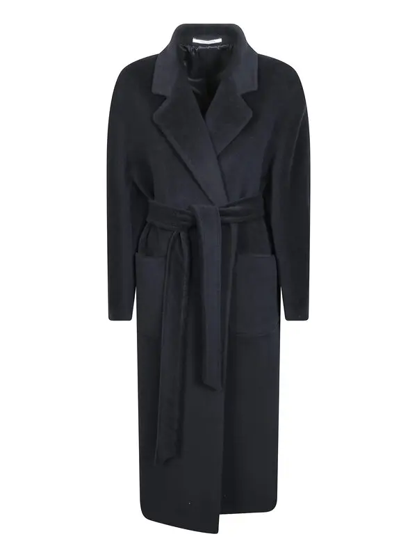 Tagliatore Long Lined Wool Overcoat Charlize - Nero