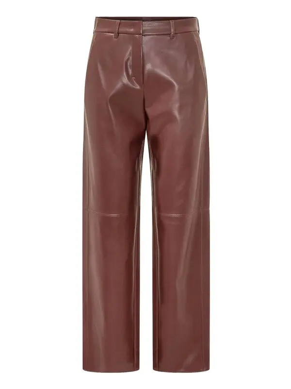 MAX MARA`S Straight-leg Knit Trousers - Dark Raspberry