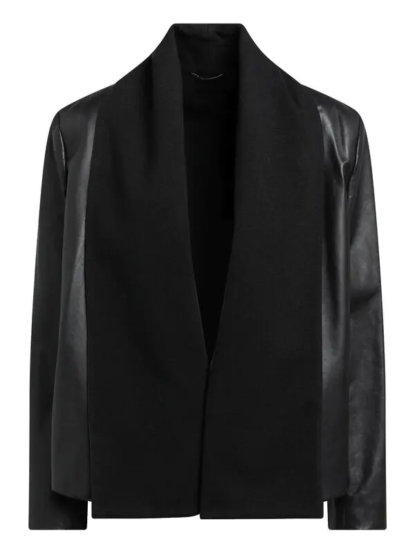 TOTEME Leather Jacket With Scarf Collar - Black