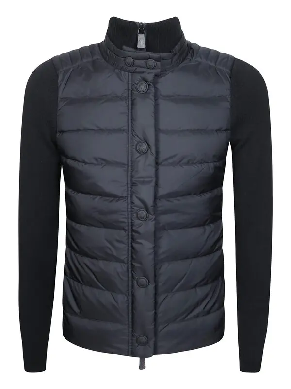 Moncler Monochrome Wool Cardigan - Nero