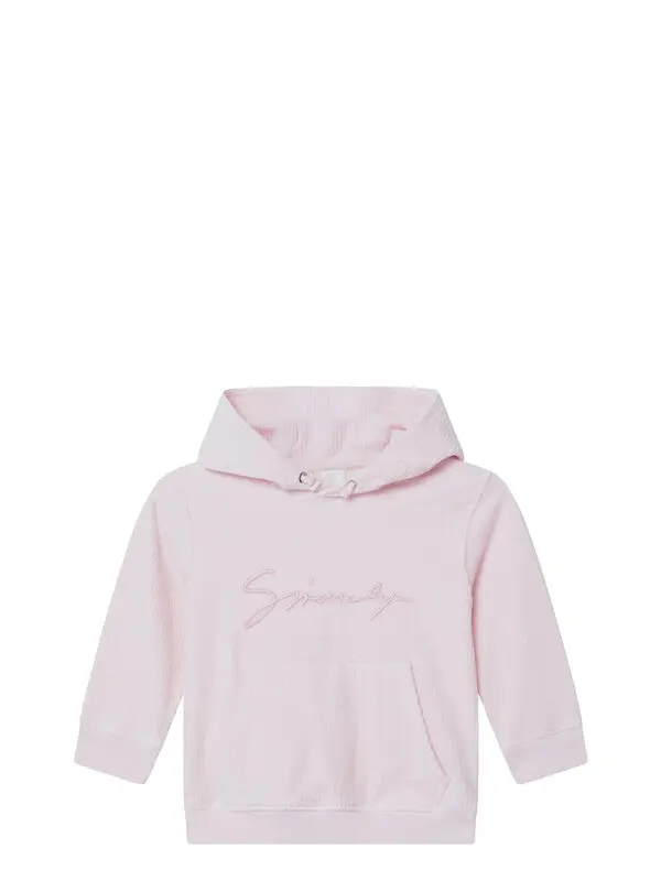 Givenchy Ribbed Logo Hoodie - Pink