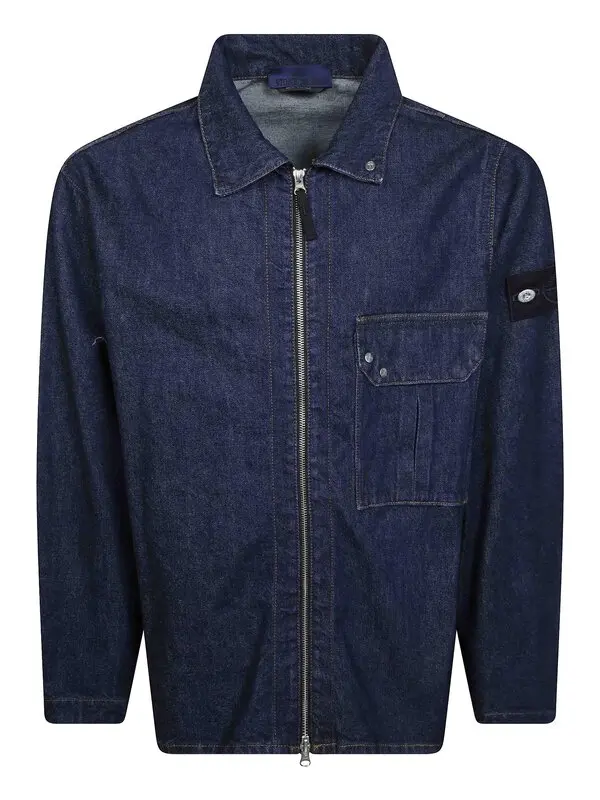 Stone Island Button-front Shirt - Blu