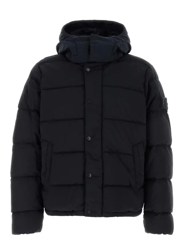 Stone Island Midnight Stretch Wool Blend Down Jacket - Blue