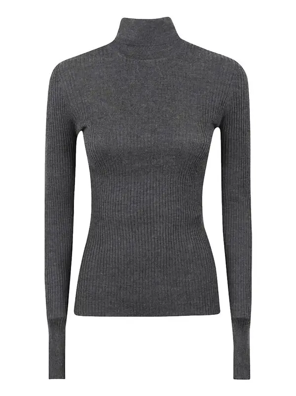 Gabriela Hearst Ribbed-knit Roll-neck Sweater - Grey
