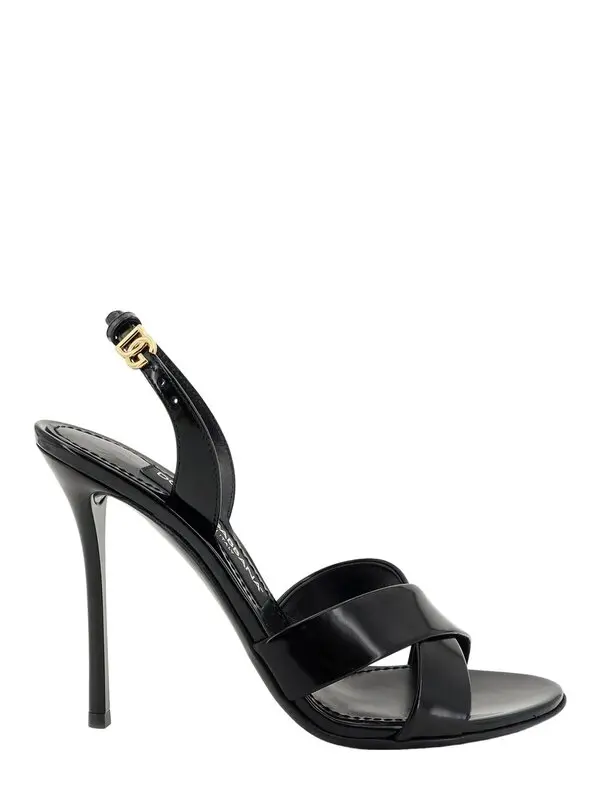 Dolce & Gabbana Keira Shiny Calfskin Leather Sandals - Multicolor