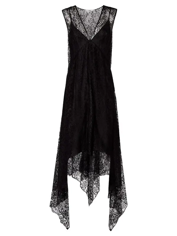 Fendi Black Flowers And Berries Lace Dress - Multicolor