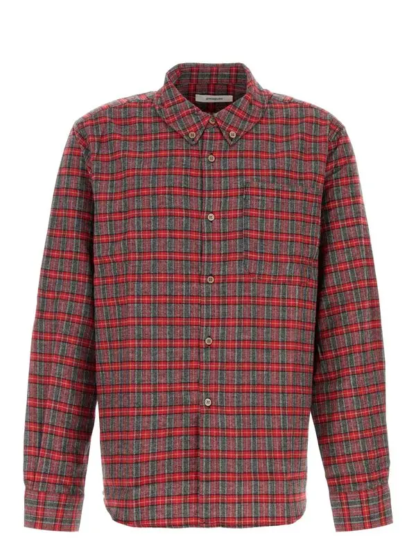 Gimaguas Embroidered Mini Check Flannel Shirt For - Checked
