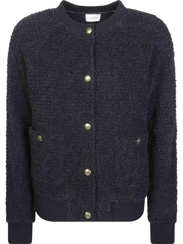 Moncler Zip-up Cardigan - Nero