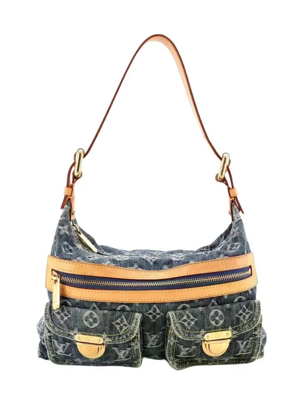 LOUIS VUITTON Baggy Handbag Denim Pm Shoulder Bag - Blue