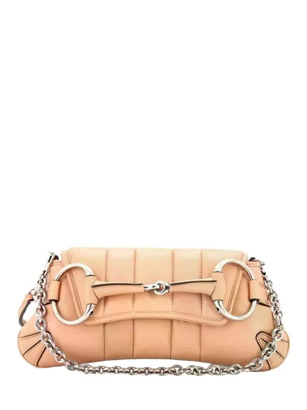 Gucci Horsebit Chain Vertical Quilted Leather Small Shoulder Bag - Pink
