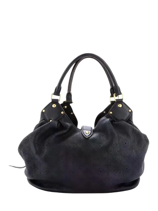 LOUIS VUITTON L Mahina Leather Shoulder Bag - Black