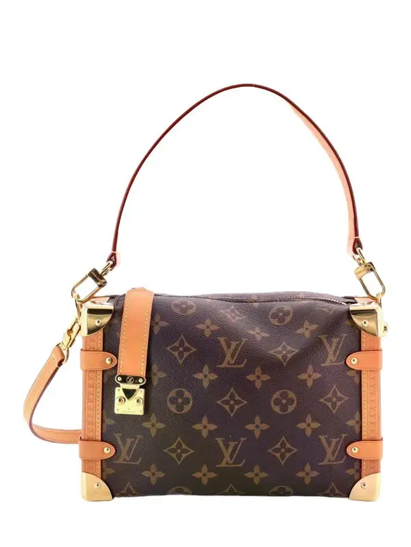 LOUIS VUITTON Side Trunk Handbag Monogram Canvas Mm Satchel - Brown
