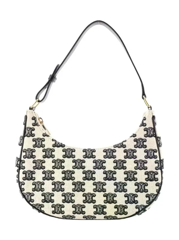 Celine Ava Bag Triomphe Canvas Small Shoulder Bag - Neutrals