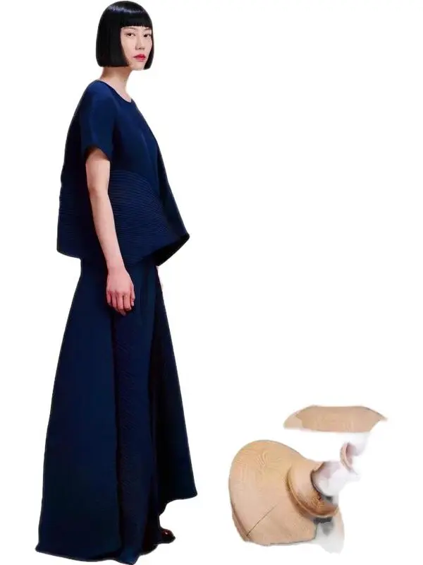 Henrik Vibskov Wrist Plisse Layered Trousers - Blue