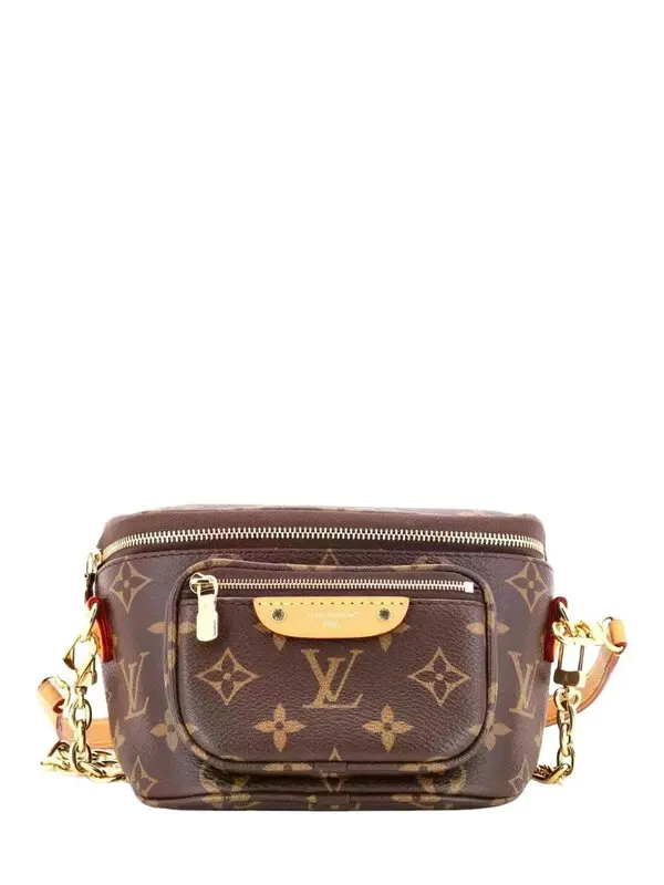LOUIS VUITTON Bum Bag Monogram Canvas Mini Belt Bag - Brown