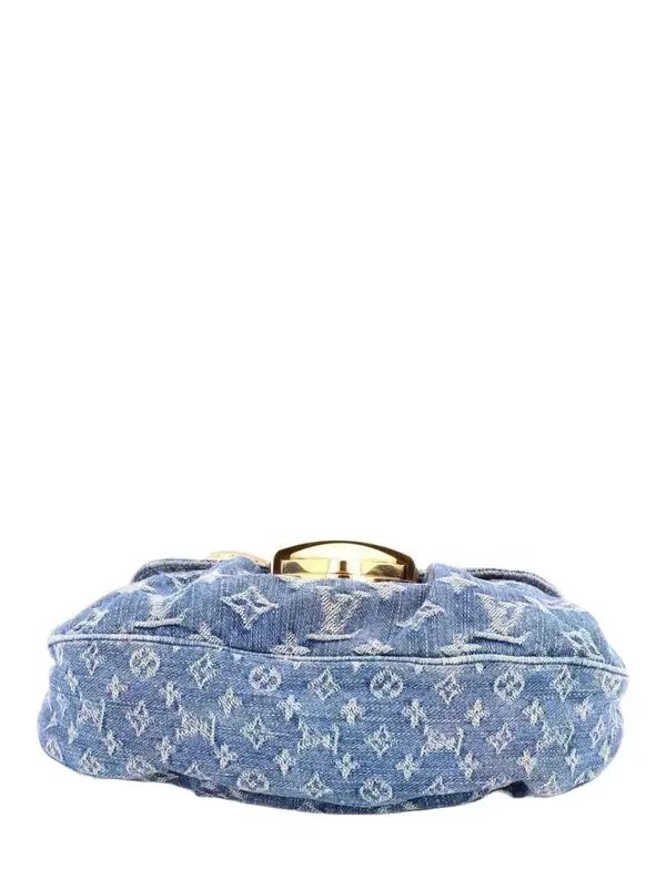 LOUIS VUITTON Sunset Handbag Remix Monogram Denim Clutch Bag - Blue