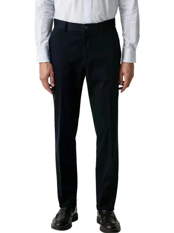 Sisley Pressed-crease Tailored Trousers - Blue