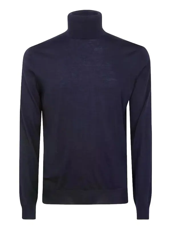 FILIPPO DE LAURENTIIS Roll-neck Wool Sweater - Blue