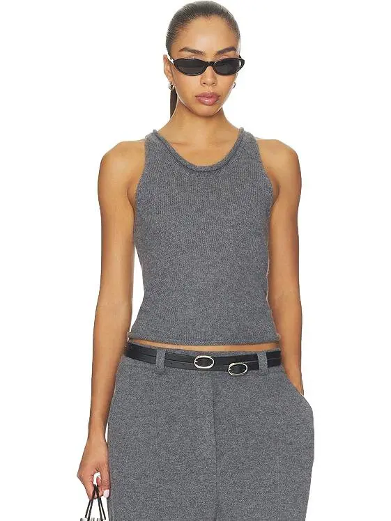 LISA YANG Hayda Top In Grey - Graphite