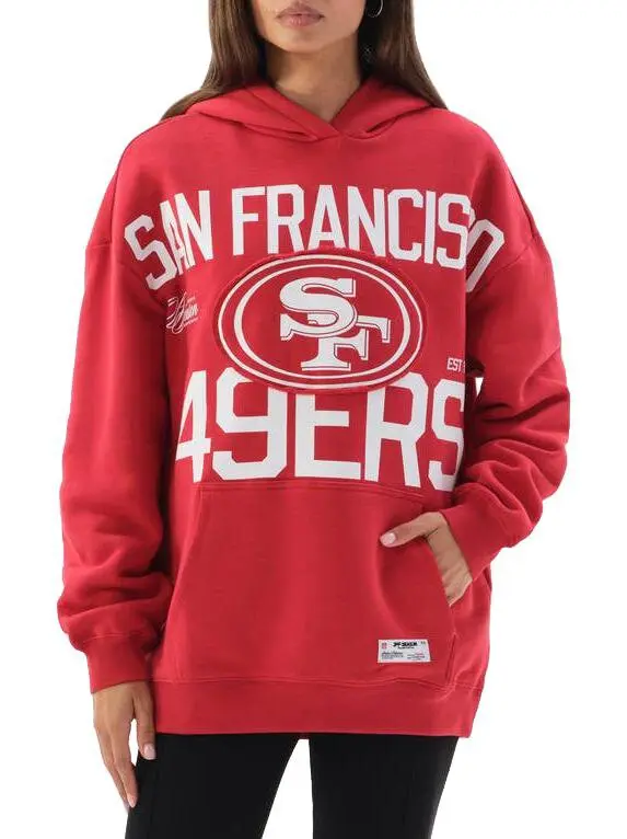 OFF SEASON Graphic Oversized Hoodie - Red