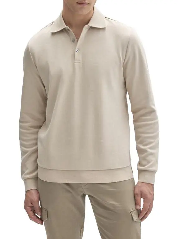 Robert Barakett Elton Long Sleeve Polo - Moonstone
