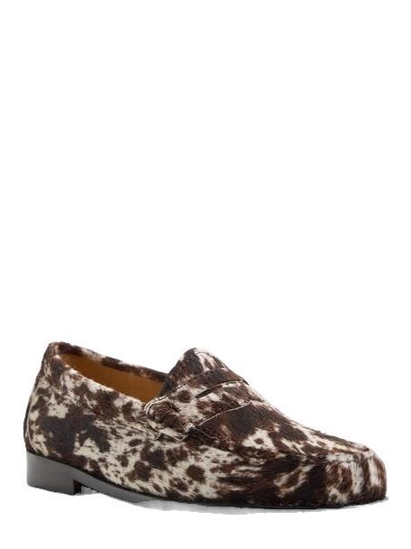 G.H.BASS Whitney Weejuns® Genuine Calf Hair Loafer - Black/white