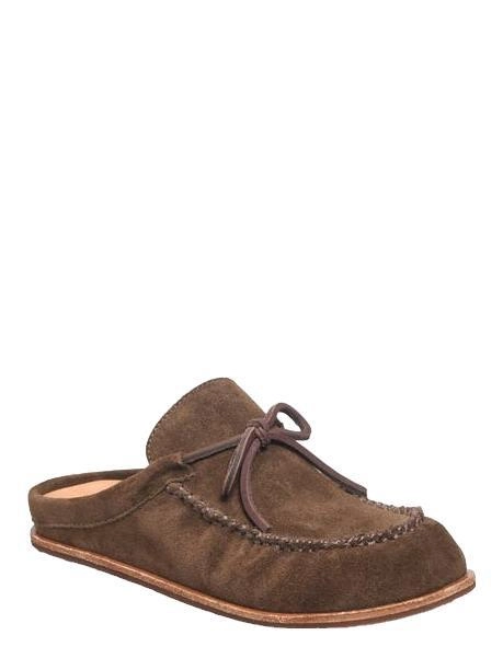 Kork-Ease® Alize Leather Flat Mule - Brown Suede