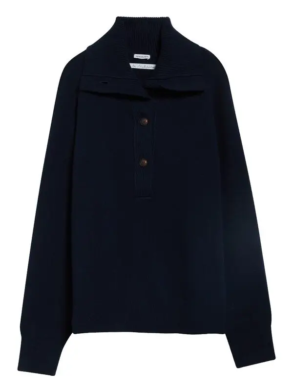 NACKIYE Mixtape Wool & Cashmere Sweater - Navy