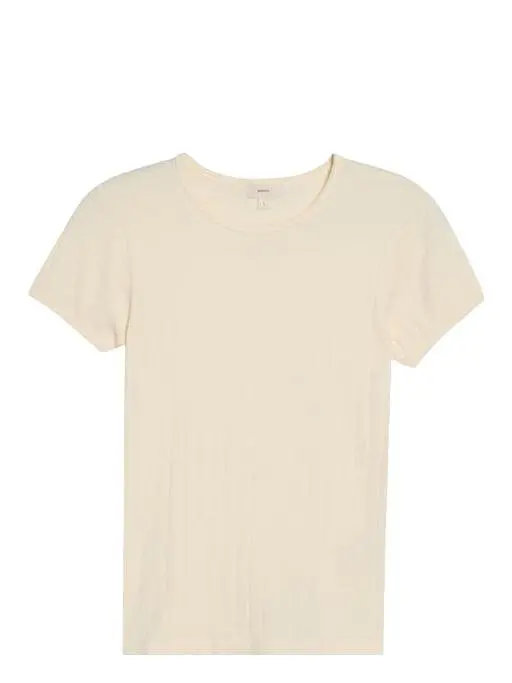 Donni. The Pointelle Organic Cotton Baby T-shirt - Creme